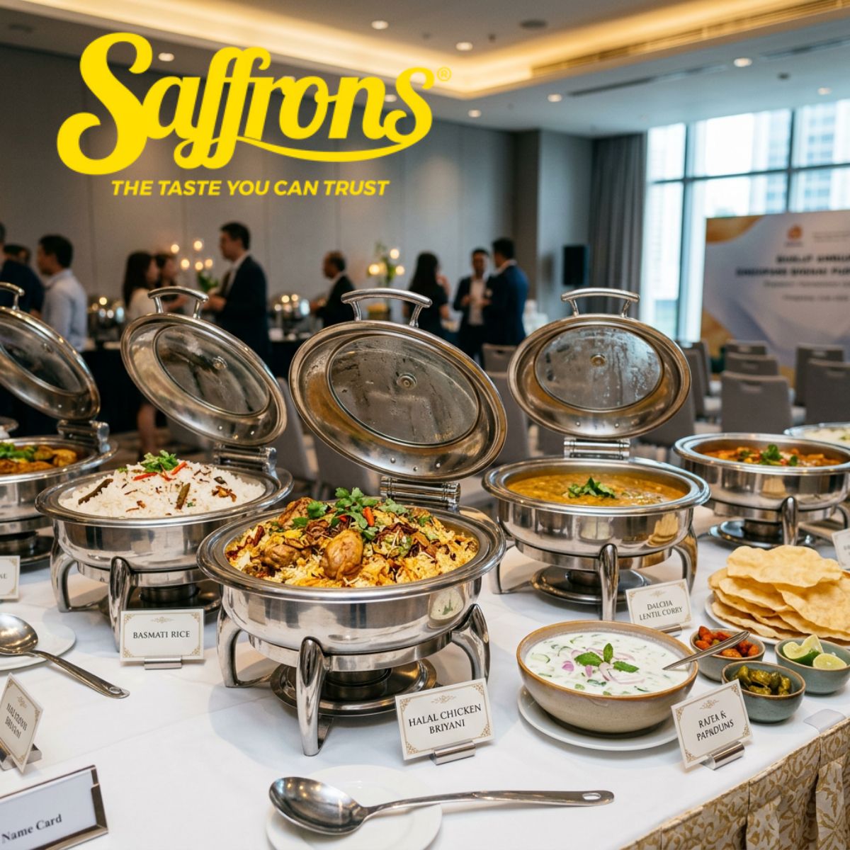 Suntec Seminar Catering: Halal Lunch & Branding Guide 2026 | Saffrons Blog